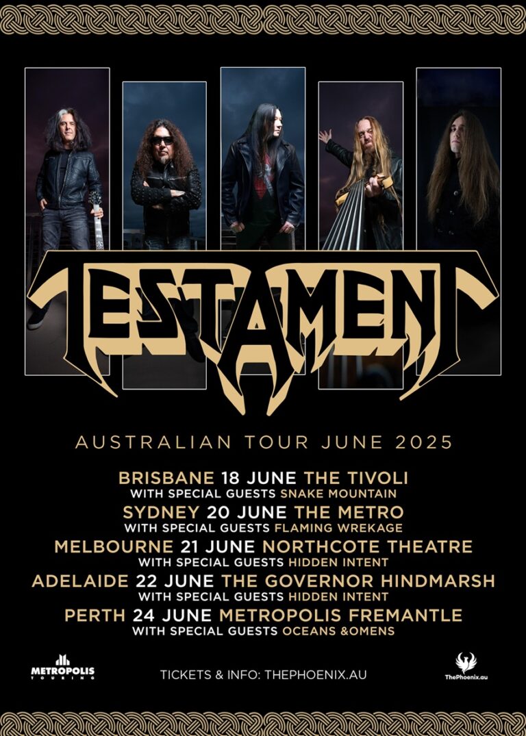 Tour News: TESTAMENT Australian Tour Supports Announced | Life Music Media